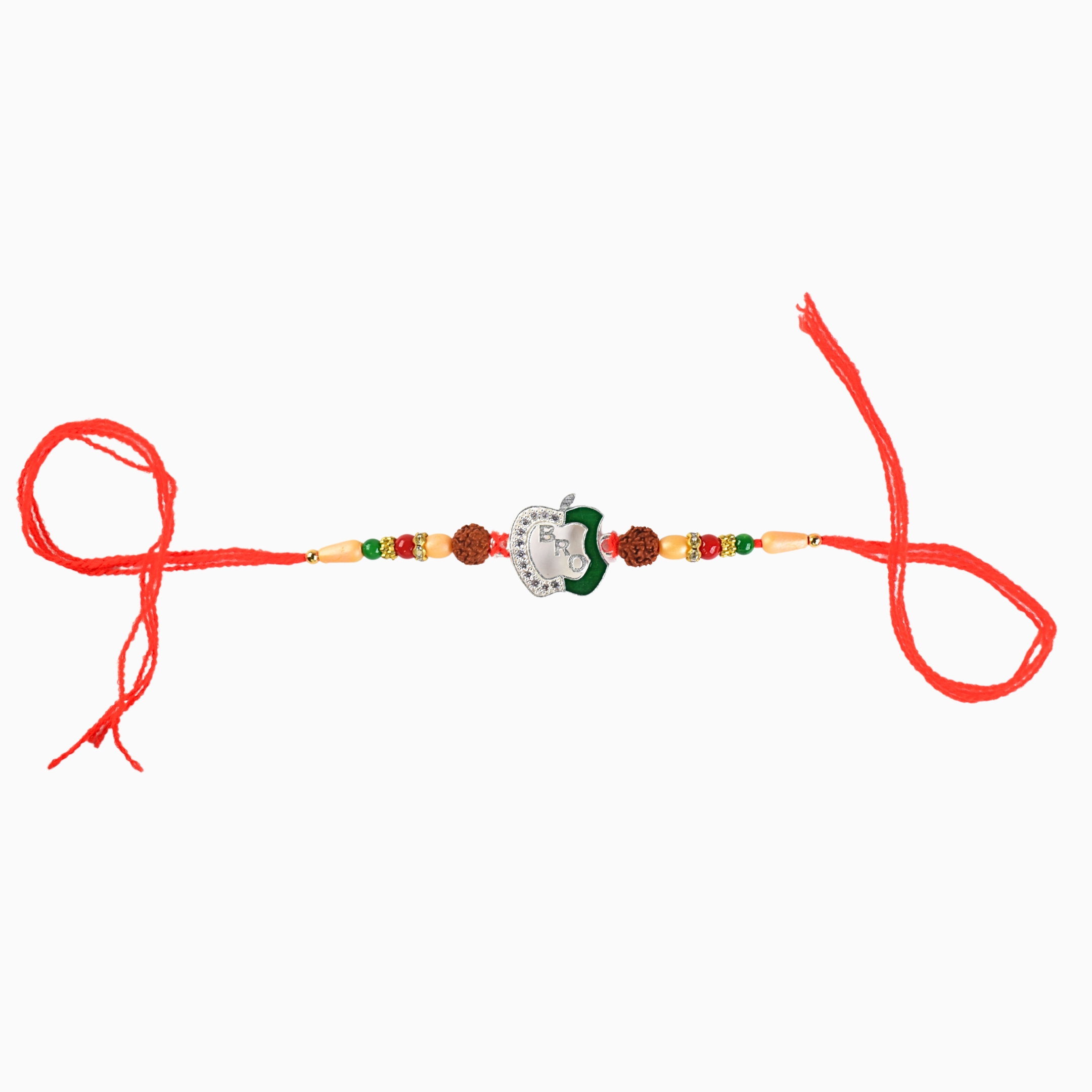 SATLAA Silver Silver Bro Apple Logo Rakhi